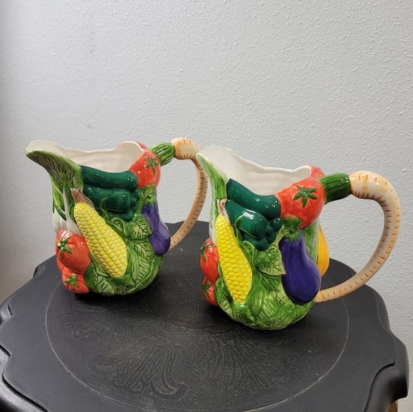 Dining | Vegetable Pitcher Vtg Pottery Corn Lettuce Carrot Tomato ...
